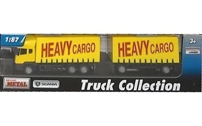 SCANIA VALNÍK S PŘÍVĚSEM HEAVY CARGO YELLOW TEAMA TEA-60042Y